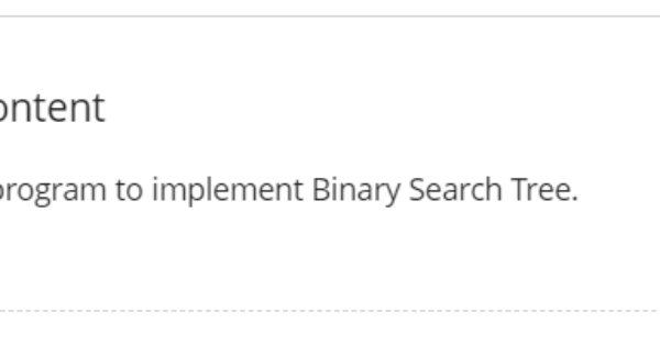 Write A Program To Implement Binary Search Tree Sikshapath